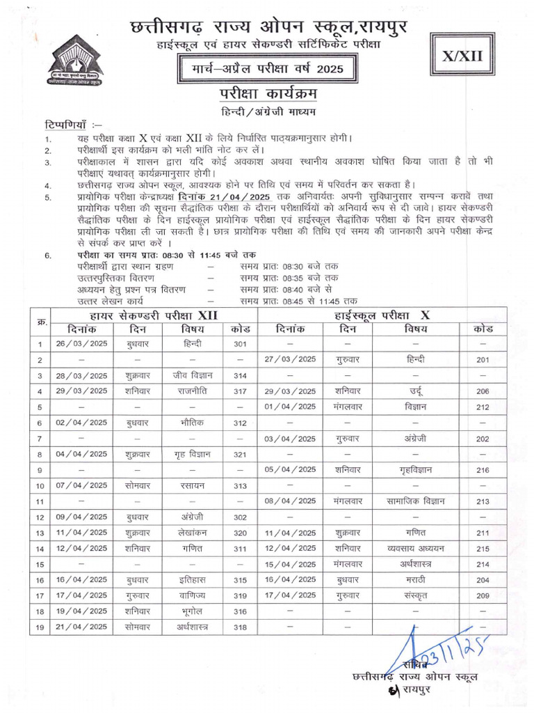 Timetable Apr25 | PDF