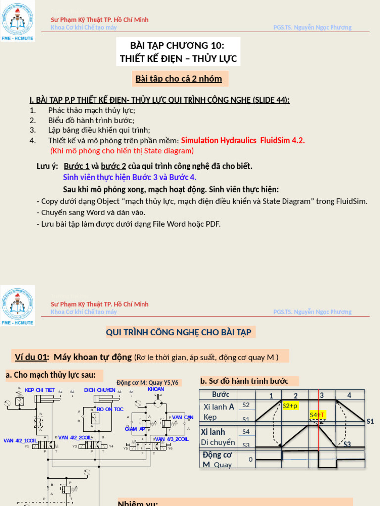 Bài Tập Chương 10 - Thiet Ke Thuy Luc - Dien Thuy Luc | PDF