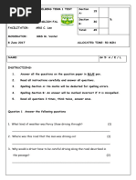Grade 6 Examinee's Descriptive Questionnaire | PDF