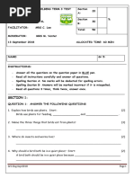 Grade 7 Visual Arts Practical Tasks | PDF | Drawing | Paintings