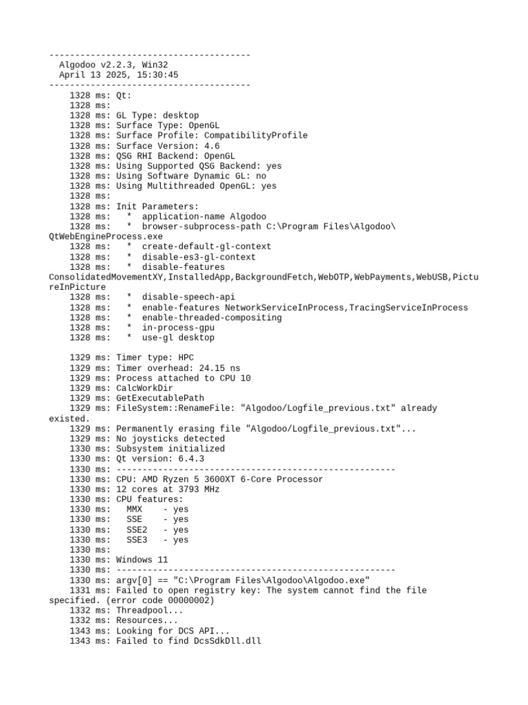 Algodoo Logfile - Previous | PDF | Computing | Computer Architecture