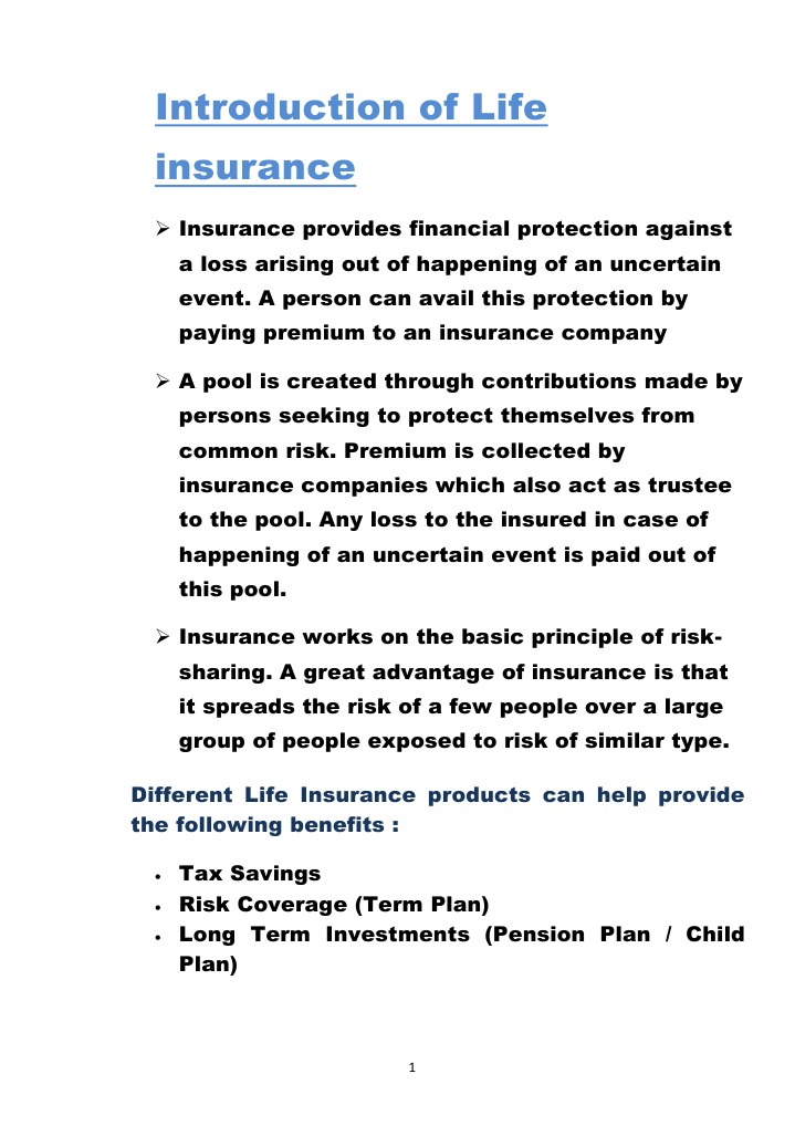 Introduction to Life Insurance Products and Marketing Strategies | PDF ...