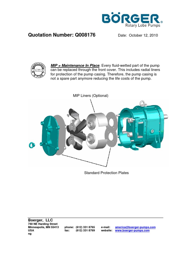Curva y Catalgo Bomba Borger Usa | PDF | Pound (Mass) | Pump