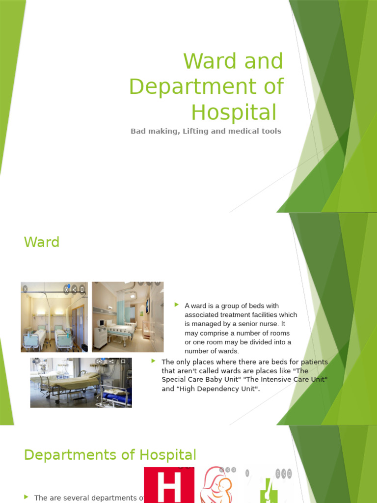 8.ward and Department of Hospital | PDF | Hospital | Intravenous Therapy