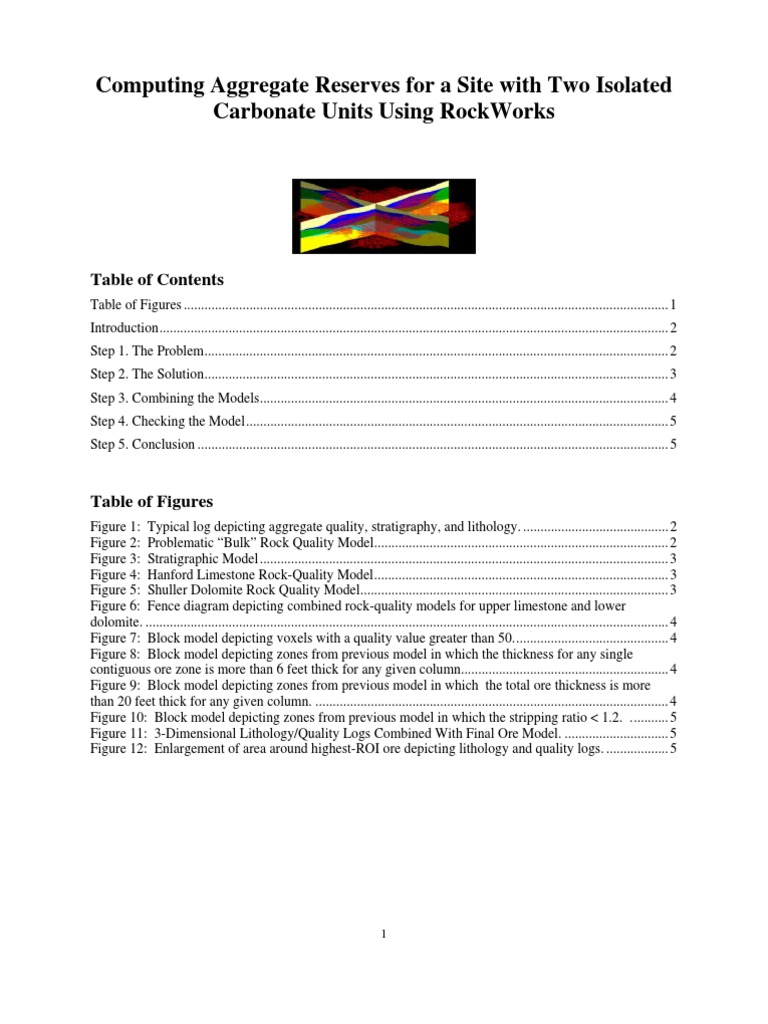 Computing Aggregate Reserves Pdf Stratigraphy Science