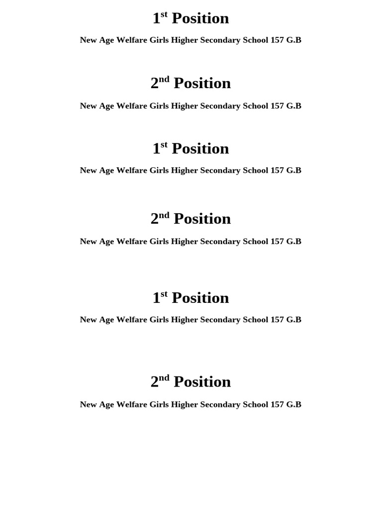 1st Position | PDF