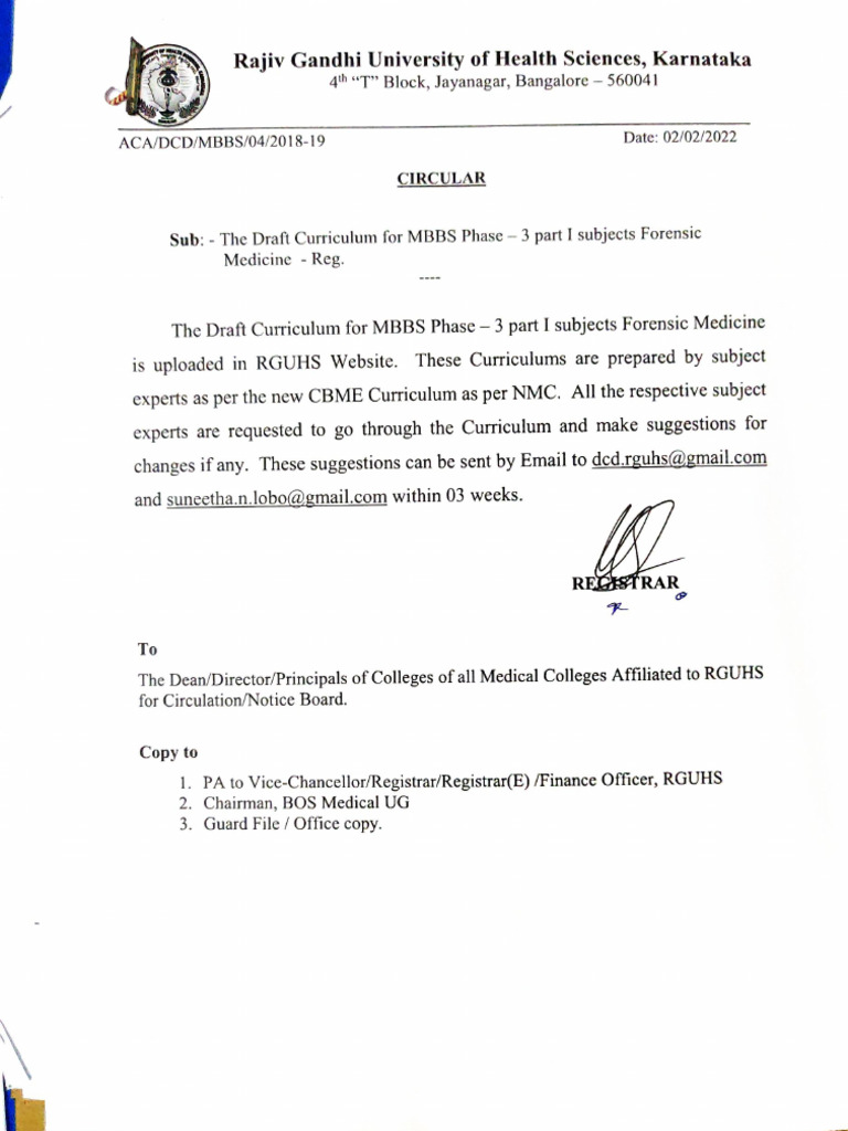 Circular and Forensic Draft Curriculum | PDF | Firearms | Medicine