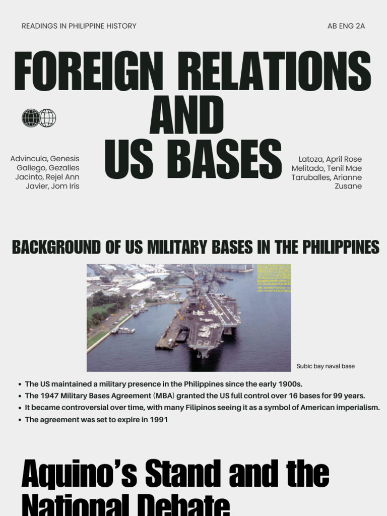 Foreign Relations and Us Bases | PDF