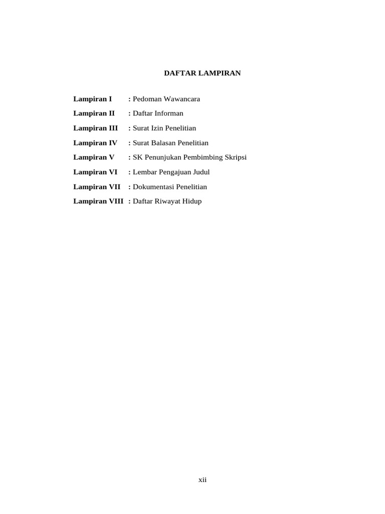 9 Daftar Lampiran | PDF