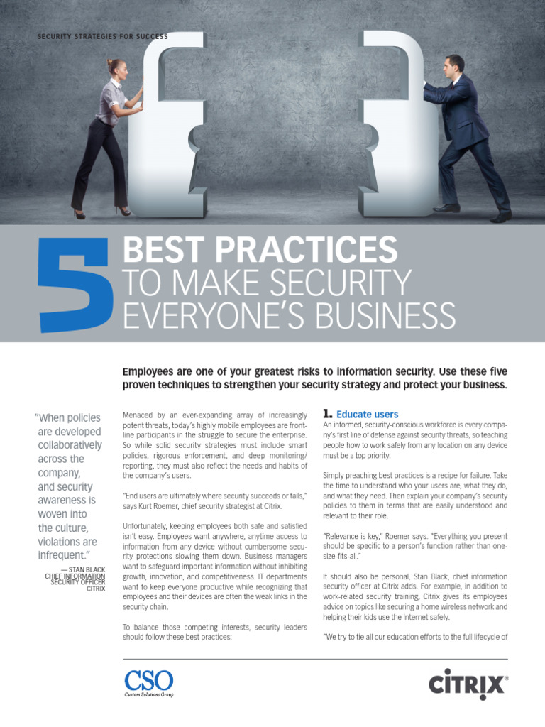 5 Best Practices To Make Security | PDF | Computer Science ...