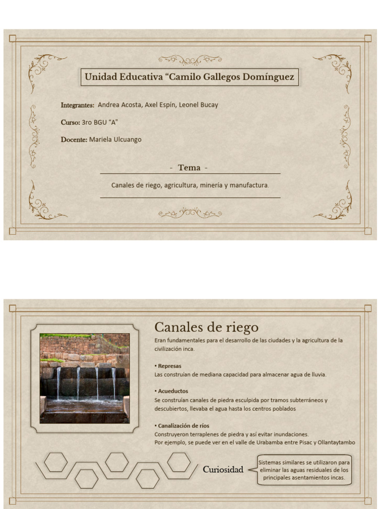 Canales de Riego de los Incas | PDF | Imperio Inca | Agricultura