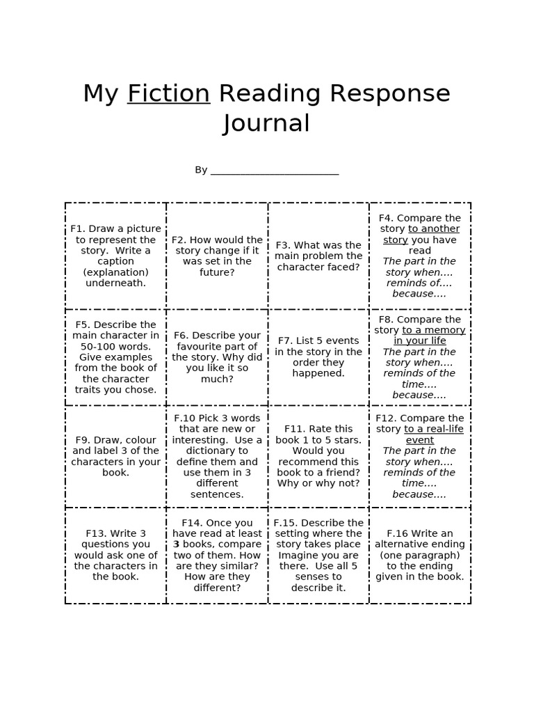 My Complete Reading Response Journal | PDF