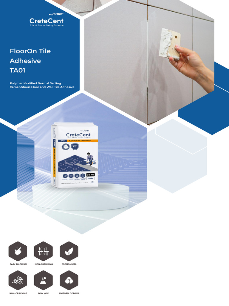 FloorOn Tile Adhesive TA01 1 | PDF | Tile | Adhesive