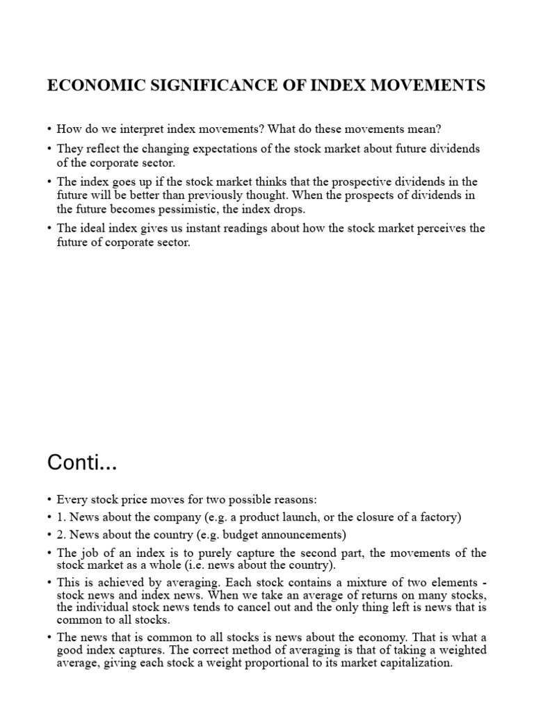 Understanding Index Movements' Impact | PDF