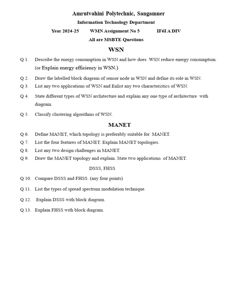 WMN Assignment No5 24 25 | PDF