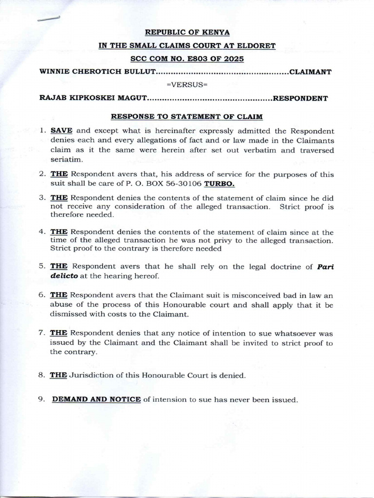 Response Notice | PDF