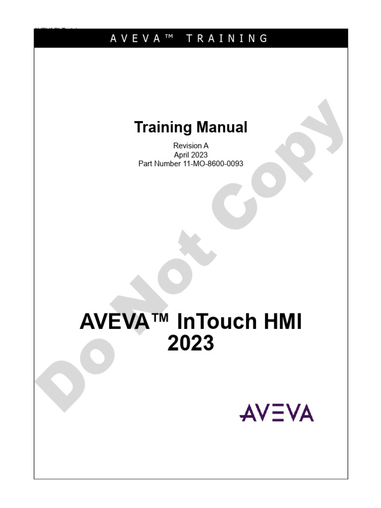 AVEVA InTouch HMI 2023 Training Manual | PDF | World Wide Web | Internet & Web