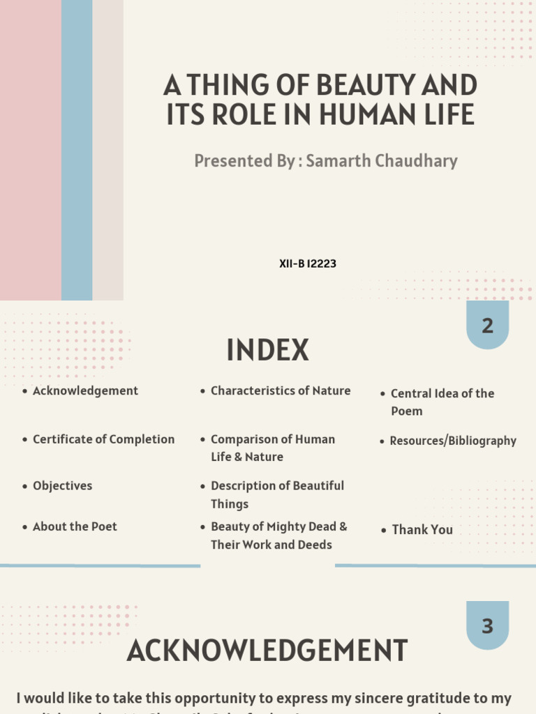Beige Pastel Minimalist Thesis Defense Presentation | PDF | Beauty | Soul