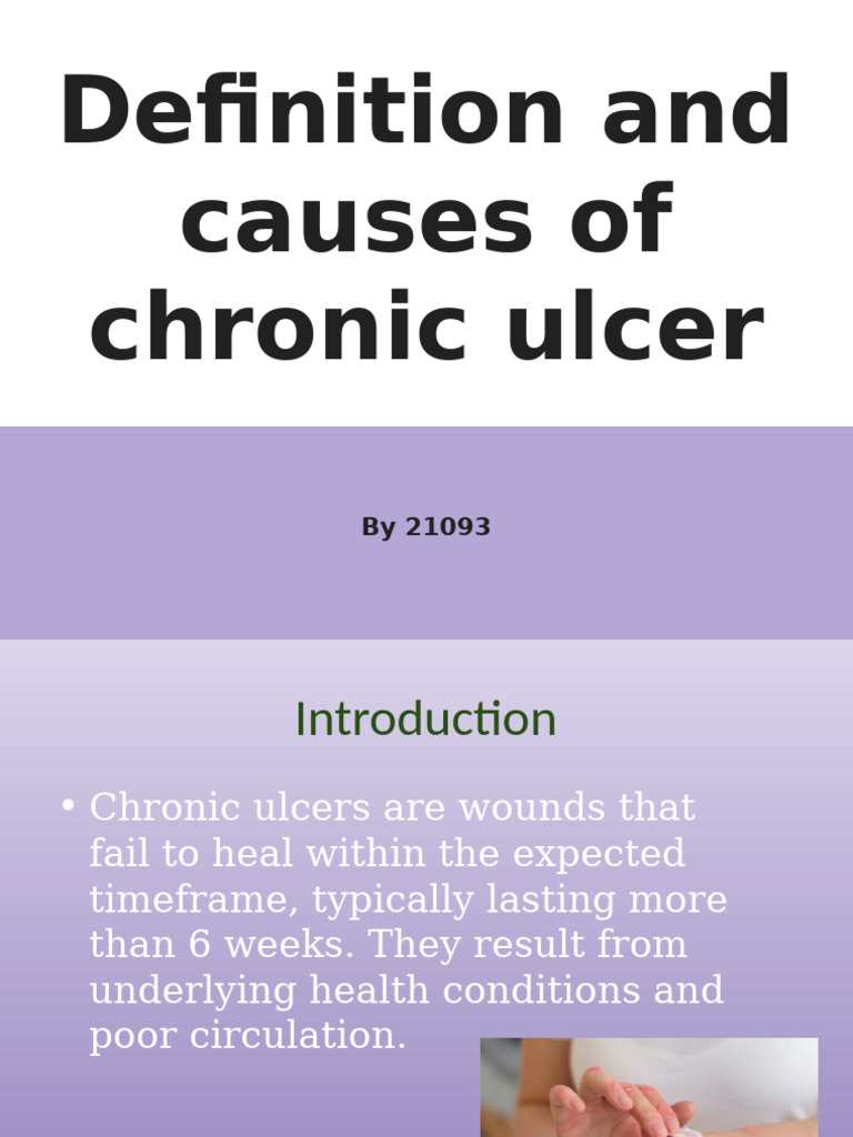 Approach to a patient with chronic ulcer (1) | PDF | Vein | Medicine