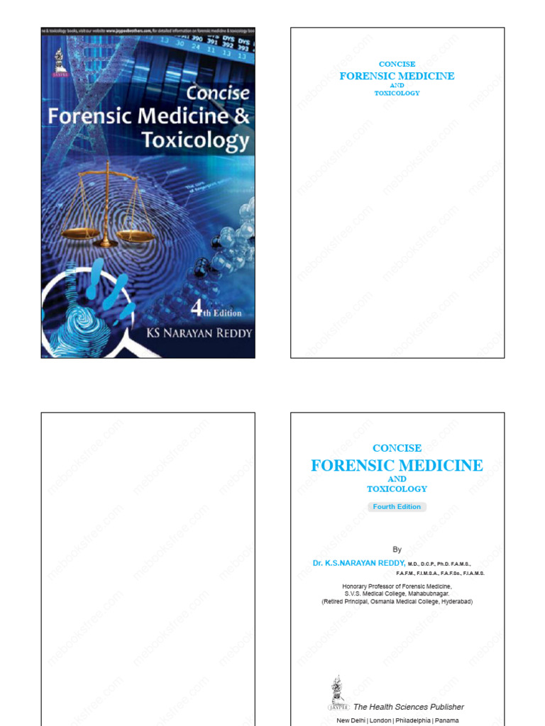 Concise Forensic Medicine and Toxicology Narayan Reddy Compress | PDF ...