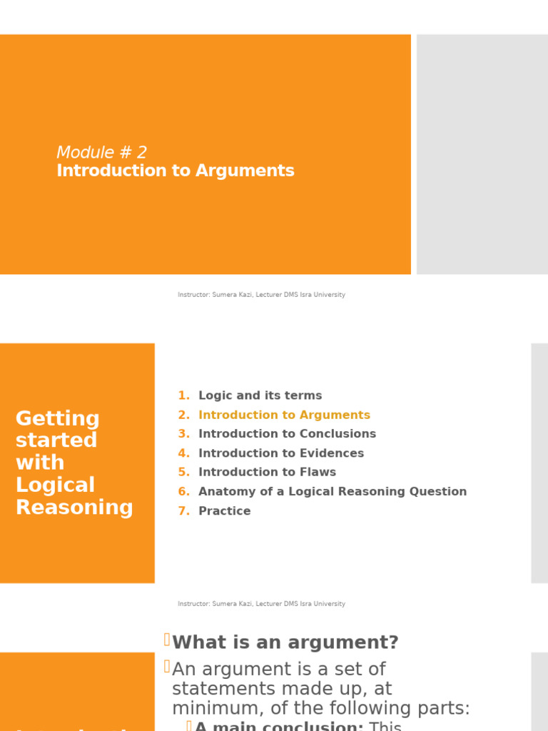 Introduction to Logical Arguments | PDF | Argument | Inductive Reasoning