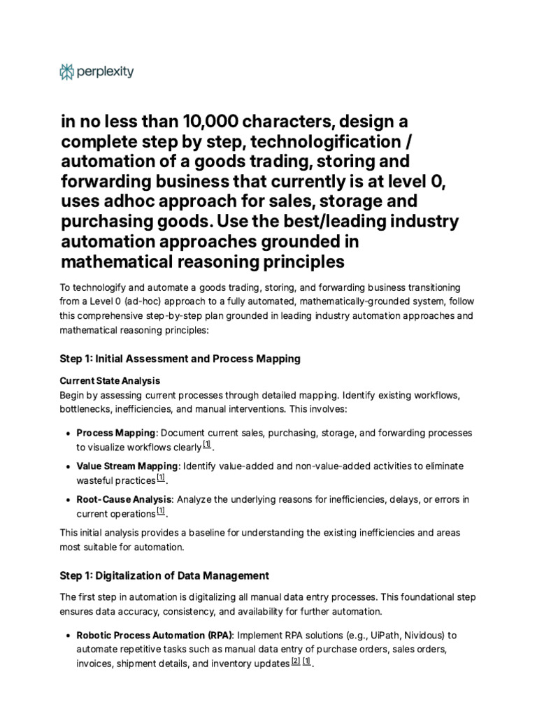 In No Less Than 10,000 Characters, Design A Complete | PDF | Automation ...