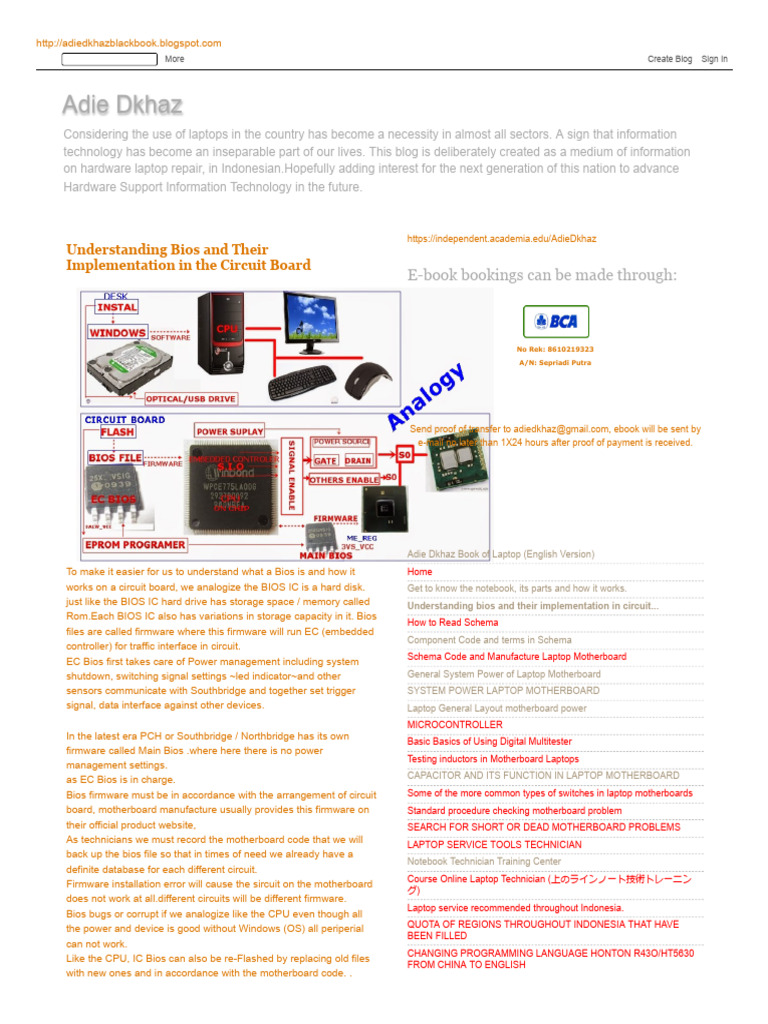 Adie Dkhaz - Understanding Bios and Its Implementation in The Circuit Board | PDF | Bios | Laptop