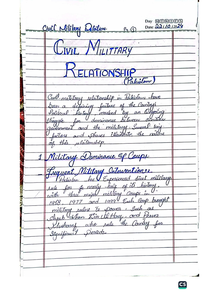 Civil Military Relationship | PDF
