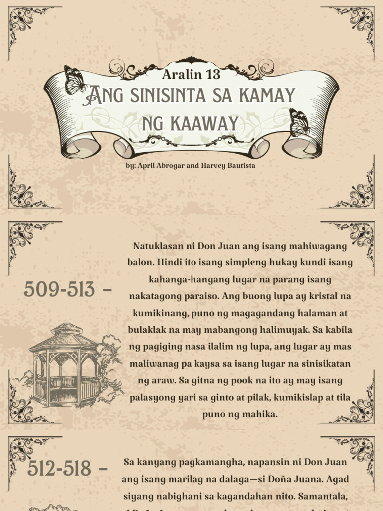 Aralin 13 - Ang Sisinta Sa Kamay NG Kaaway | PDF