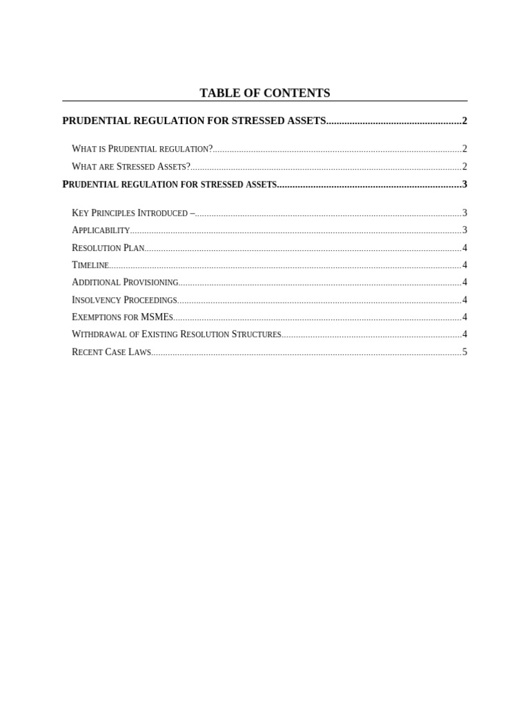 Prudential Framework For Stressed Assets | PDF | Banks | Bankruptcy