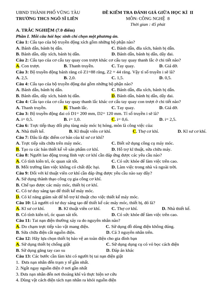 ĐỀ CƯƠNG CN8 GIỮA KÌ 2 | PDF