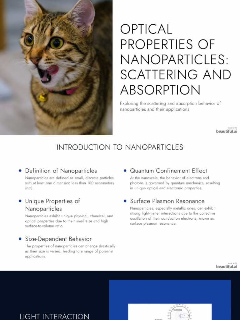 Optical Properties of Nanoparticles Scattering and Absorption | PDF