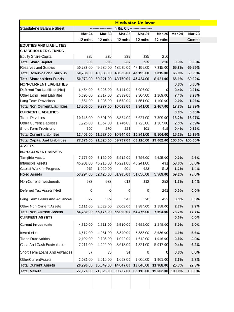 Assessment Balance Sheet and P&L 5 yrs | PDF | Dividend | Income Statement