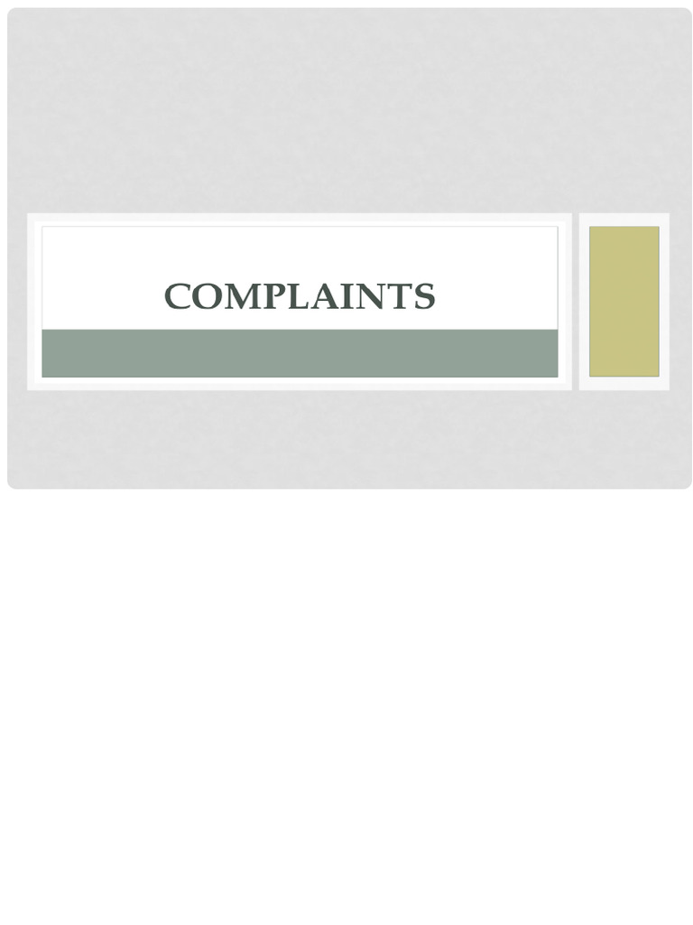 COMPLAINT | PDF