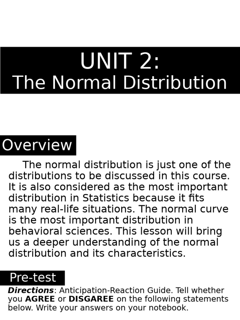 Chapter 2.1 Normal Distribution. | PDF | Probability Distribution | Normal Distribution