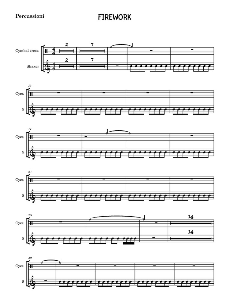 Firework - Percussioni | PDF