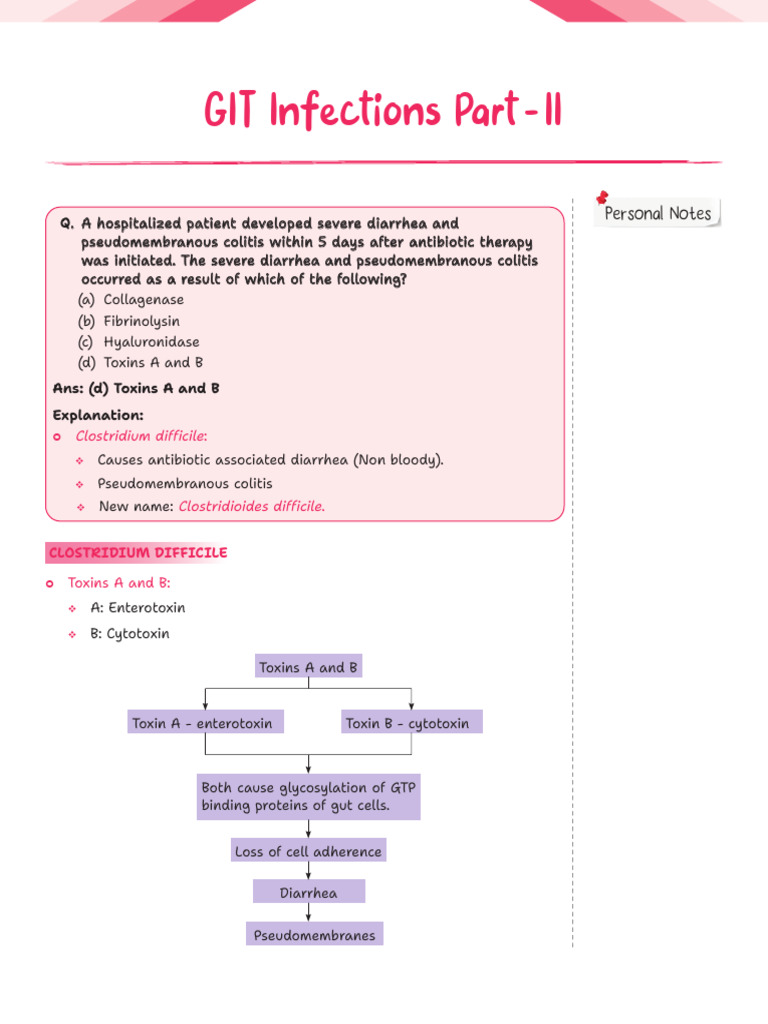 Ch.12 (GIT Infections Part-II) | PDF | Escherichia Coli | Microbiology