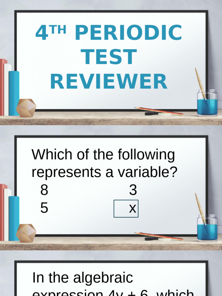 Math 7 Q4 PT Reviewer | PDF | Area | Equations