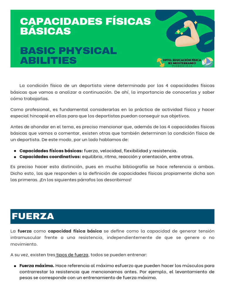 Capacidades Fiì Sicas Baì Sicas | PDF | Flexibilidad (anatomía)