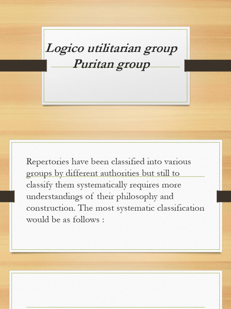 Logico Utilitarian Group Puritan Group | PDF