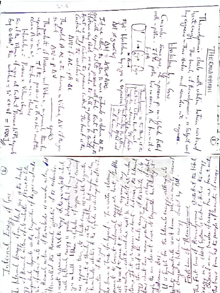 PHY 002 Thermodynamics | PDF