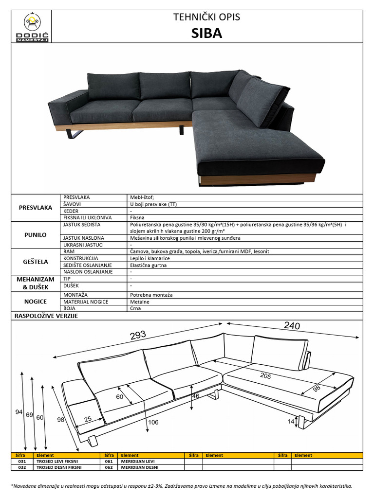 Siba Tehnicki Opis | PDF