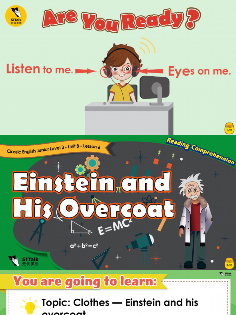 Level 3 - Unit 8 - Lesson 6 - Einstein and His Overcoat | PDF