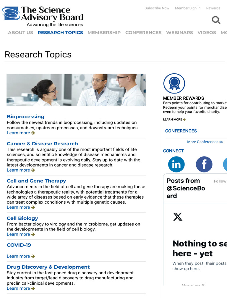 The Science Advisory Board | PDF | Proteomics | Gene Therapy