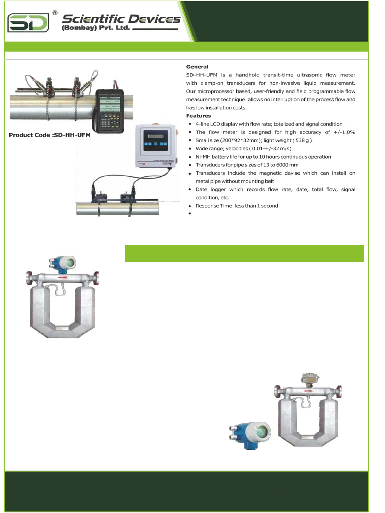 Coriolis and Ultrasonic Flowmeter Guide | PDF | Flow Measurement | Oil