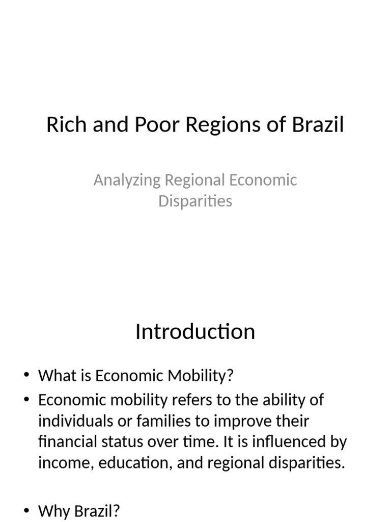 Rich and Poor Regions of Brazil | PDF
