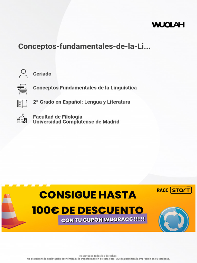 Wuolah Free Conceptos Fundamentales de La Linguistica | PDF | Lingüística | Comunicación humana