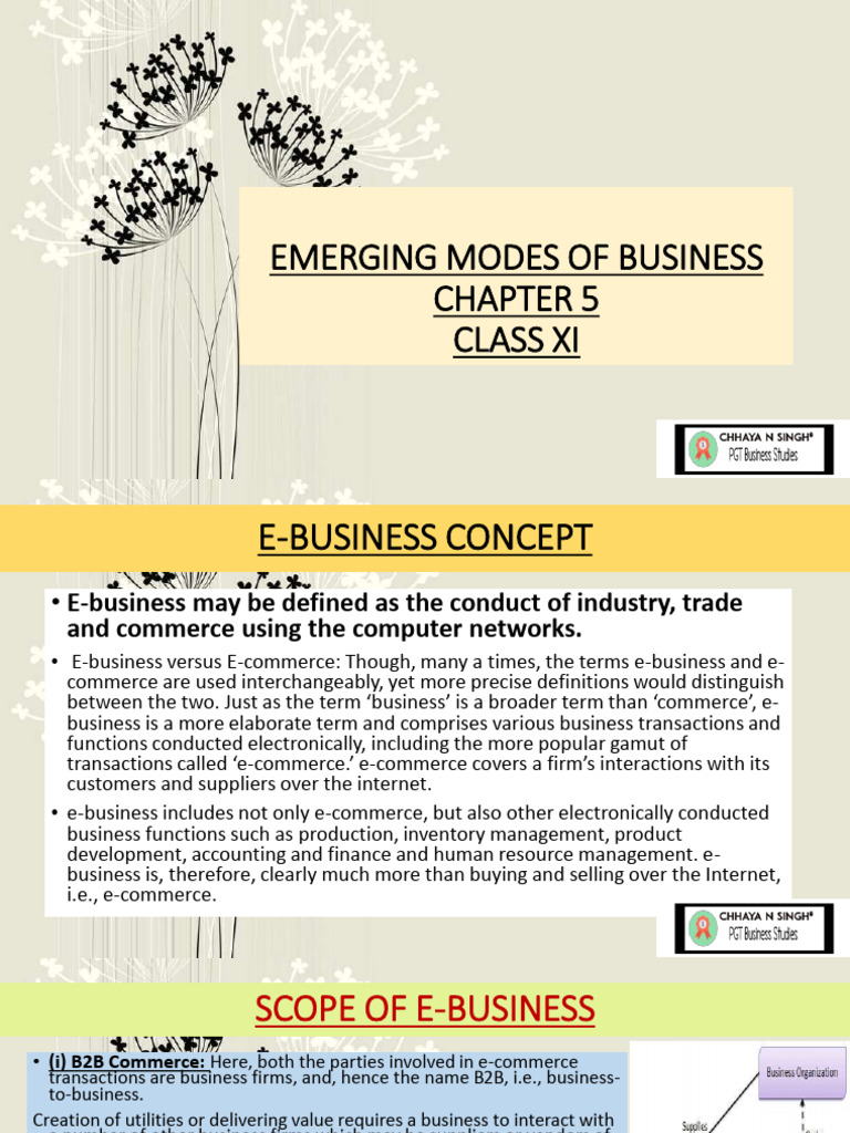 Xi - Chapter 5 - Emerging Modes of Business | PDF | Electronic Business ...