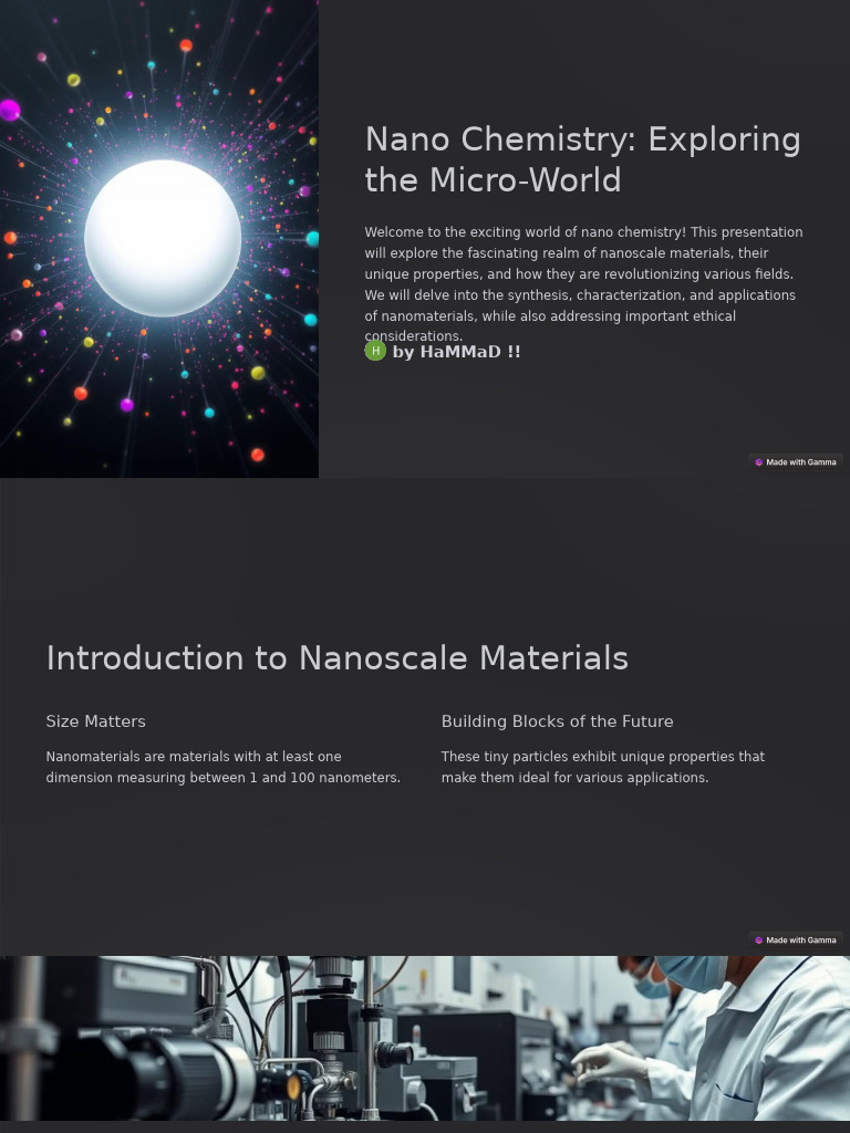 Nano Chemistry Exploring The Micro World | PDF | Nanotechnology ...