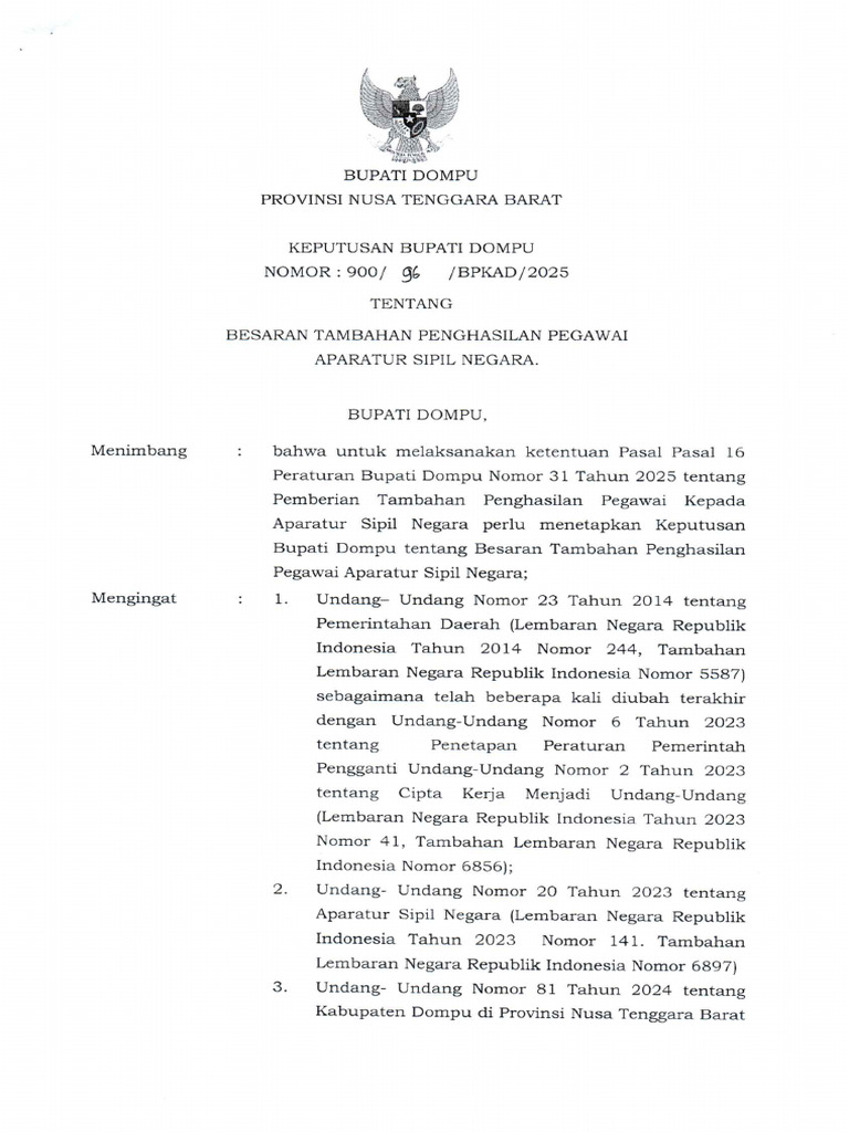 SK Besaran TPP | PDF